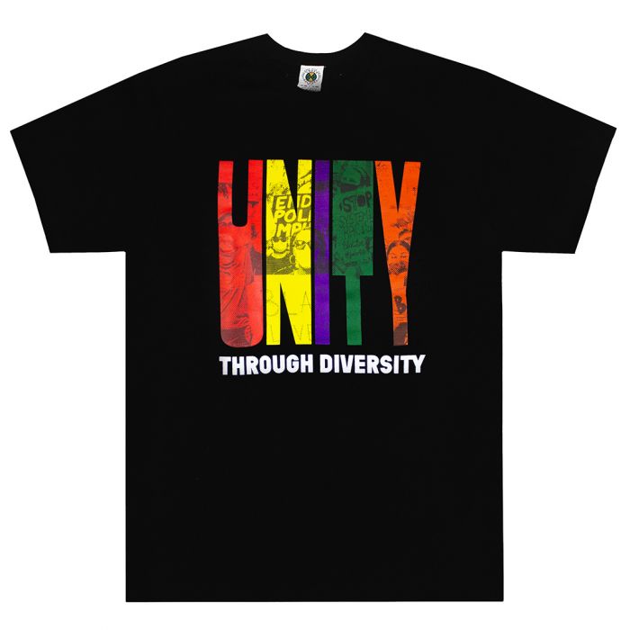 CROSS COLOURS Unity Through Diversity T Shirt - Black C10017UTD-BLK ...