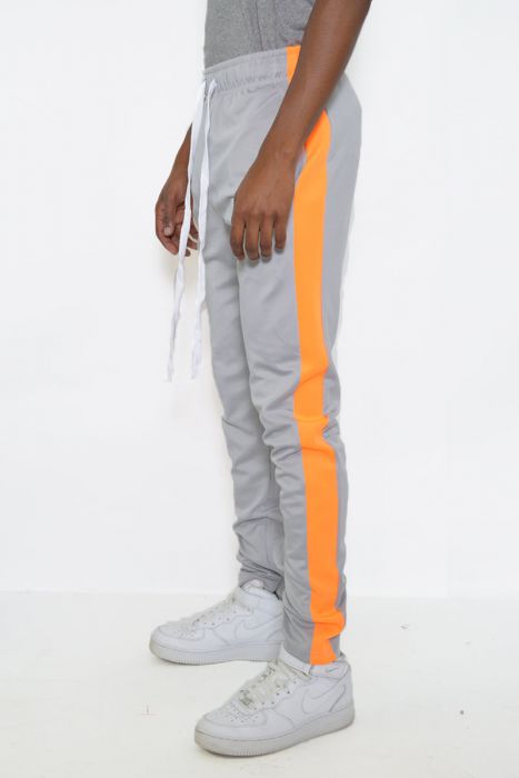 WEIV Classic Slim Fit Track Pants TP123-GREYORANGE - Karmaloop