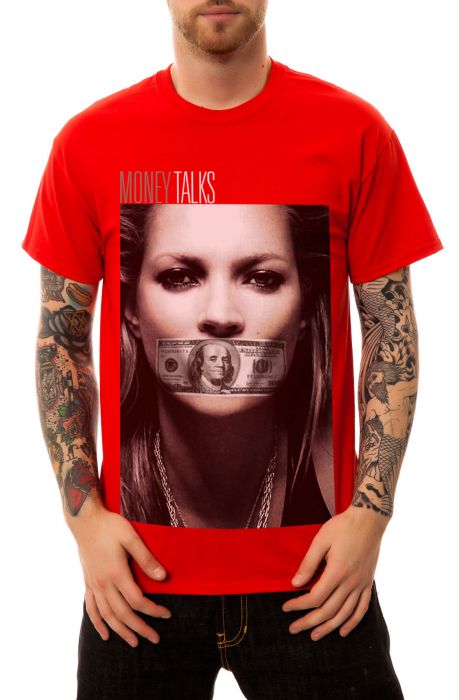 T.I.T.S. (TWO IN THE SHIRT) The Money Talks Tee in Red SV-MONEYTALKS ...