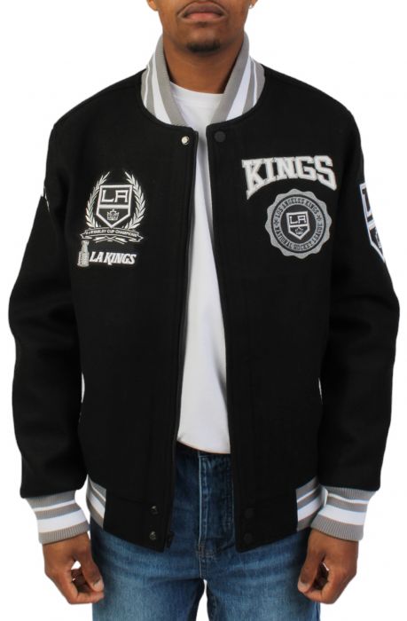 PRO STANDARD Los Angeles Kings Crest Wool Varsity Jacket HLK661605-BGY ...