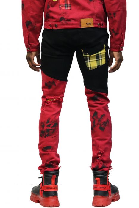 KLEEP Epic Premium Washed Skinny Two Tone Twill Pants KLP-3FE3A4 ...