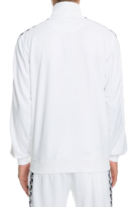 10 DEEP The Checkered Flag Track Jacket in White 173TF0002-WHT - Karmaloop