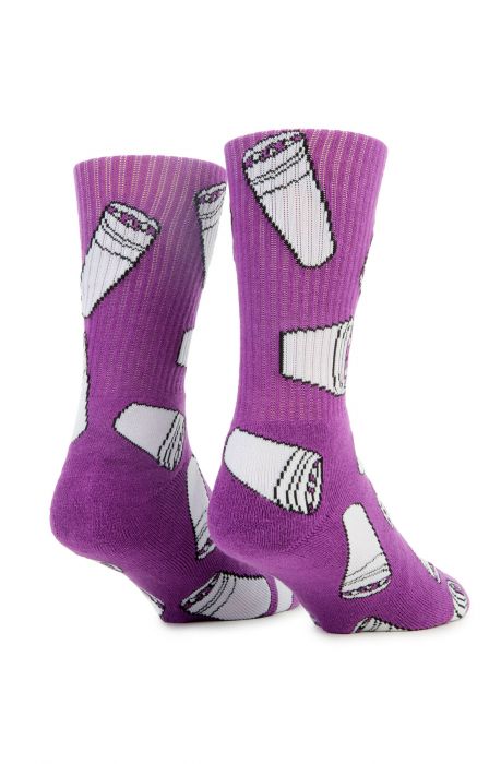 40S AND SHORTIES The Lean Foam Cup Socks in Purple 40FORTIES-PURP ...