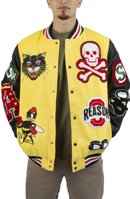 REASON Wildcat Varsity Jacket RSNFJ1-05YEL - Karmaloop
