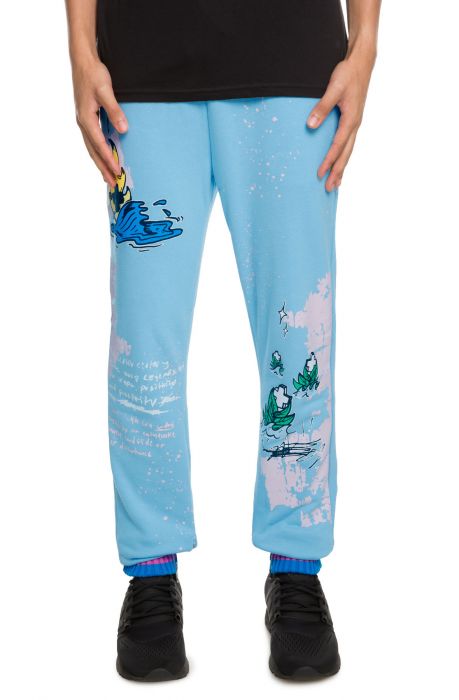 PINK DOLPHIN The Drip Drip Sweatpants in Blue AF21807DDPBU - Karmaloop