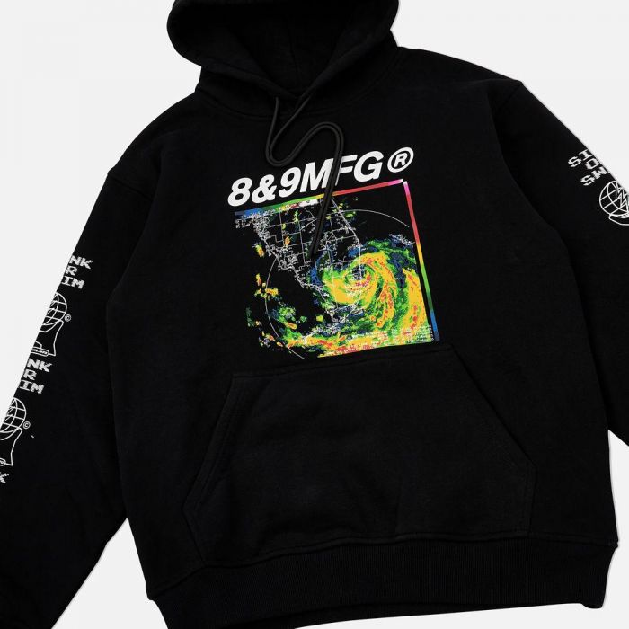 8&9 CLOTHING Weatherman Hooded Sweatshirt Black HSWEABLK-BLACK - Karmaloop