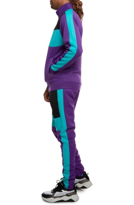 FBRK Track Suit Set in Purple/Teal tracksetpurple - Karmaloop