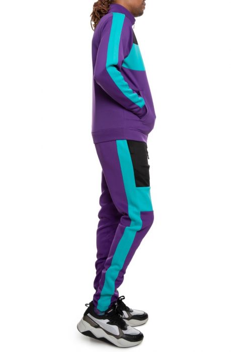 FBRK Track Suit Set in Purple/Teal tracksetpurple - Karmaloop