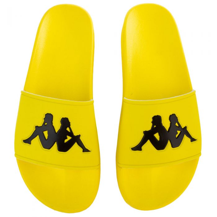 KAPPA Authentic Adam 2 Slides in Yellow/Black 303GAD0-A03 - Karmaloop