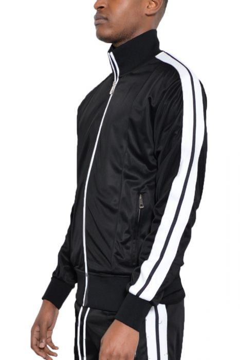 WEIV STRIPED TAPE TRACK JACKET TJ766-BLK - Karmaloop