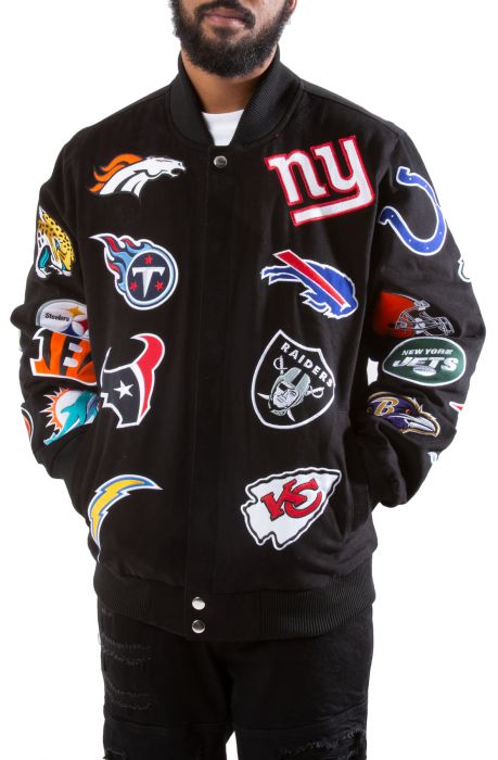 STARTER NFL Collage Patch Jacket LA10B646-BLK - Karmaloop