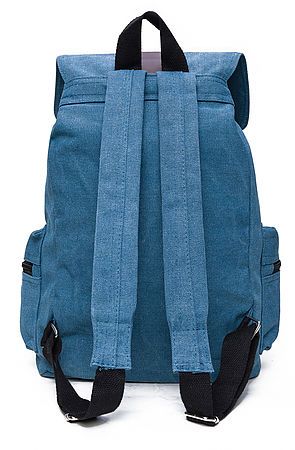 Blue Canvas and Leather Backpack