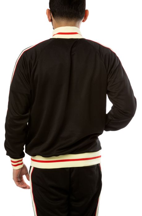 VICTORIOUS LOS ANGELES Vice City Striped Track Jacket ST575J-BLK ...