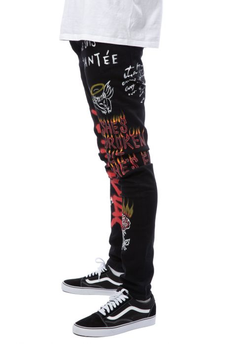 LIFTED ANCHORS Detention Tag Graffiti Jeans LAH20-28 - Karmaloop
