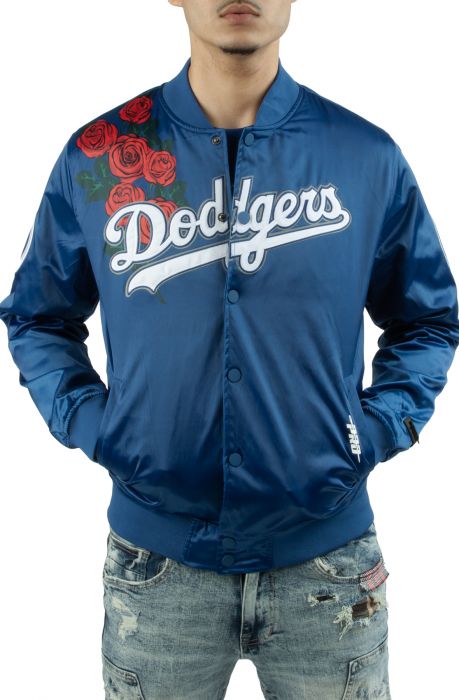 PRO STANDARD Dodgers Roses Satin Jacket LLD635623SH-DBL - Karmaloop