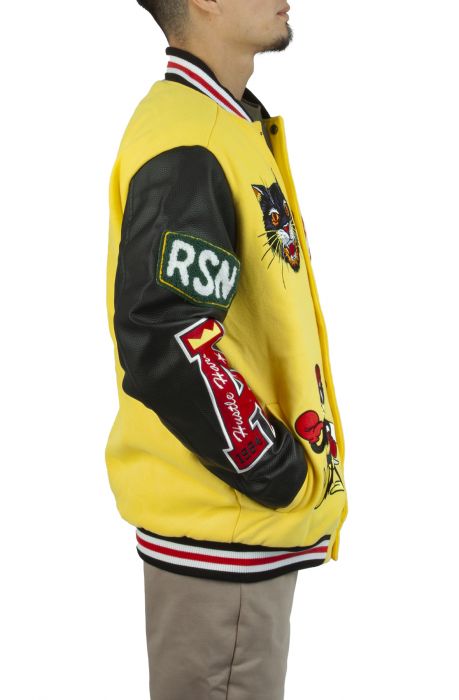 REASON Wildcat Varsity Jacket RSNFJ1-05YEL - Karmaloop
