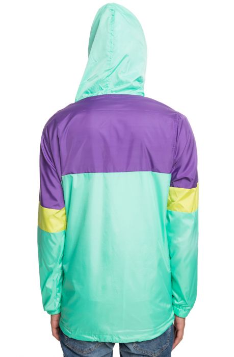 REBEL MINDS The Rebel Vibes Color Block Windbreaker in Mint and Grape ...