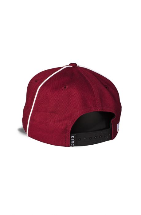 KING APPAREL Stepney Curved Peak Cap - Oxblood Red AW22-SCO-OS - Karmaloop