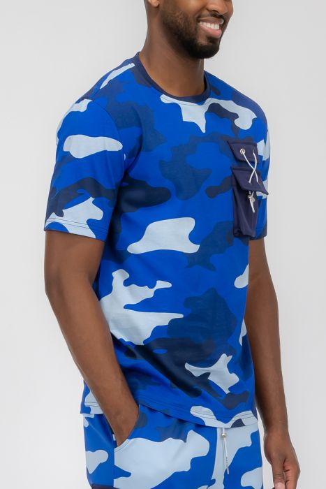WEIV Full Camo Toggle Tshirt WT891-BLUE - Karmaloop