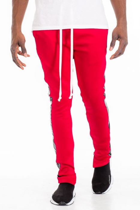 WEIV LEATHER TRACK PANTS P157-RD - Karmaloop