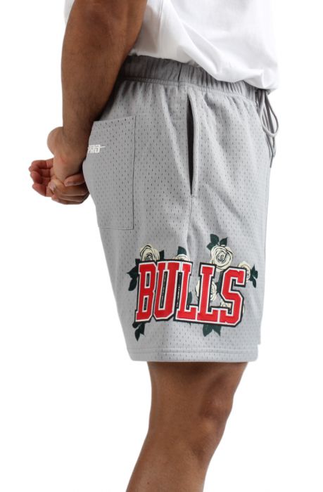 PRO STANDARD Bulls Roses Logo Mesh Short BCB355746-GRY - Karmaloop