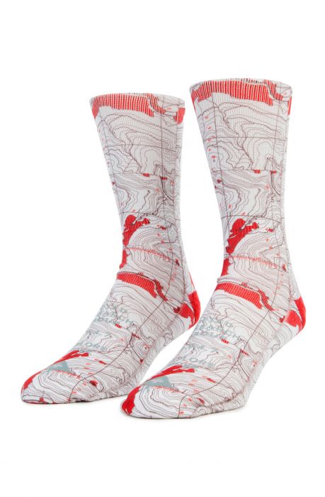 LRG The topo Map Socks in Multi SZ166519MULTI - Karmaloop