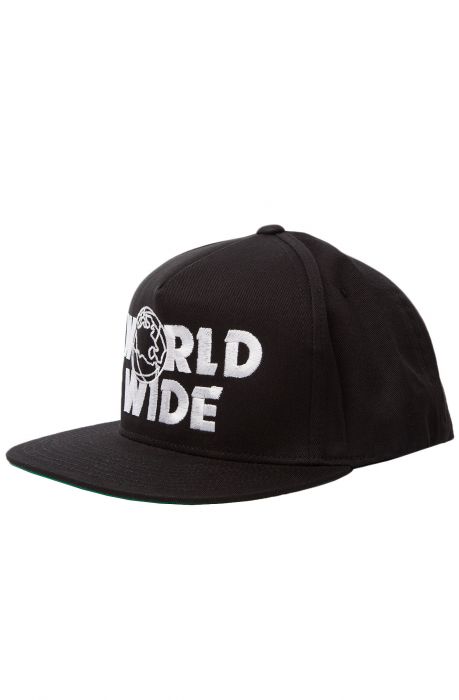 CLSC CO. The Worldwide Snapback Hat in Black CFA15SB-09-BLK - PLNDR
