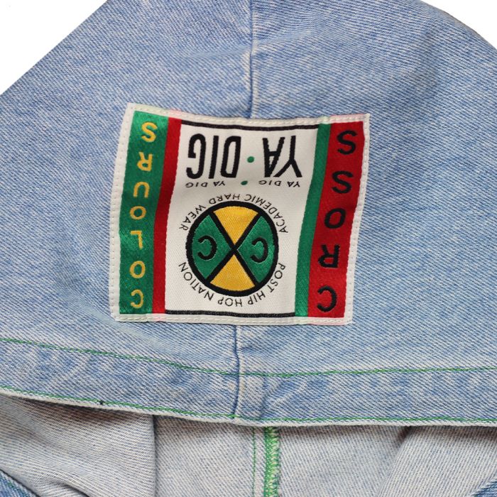 CROSS COLOURS Denim Hooded Barn Jacket - Vintage Indigo C60530-VIN ...