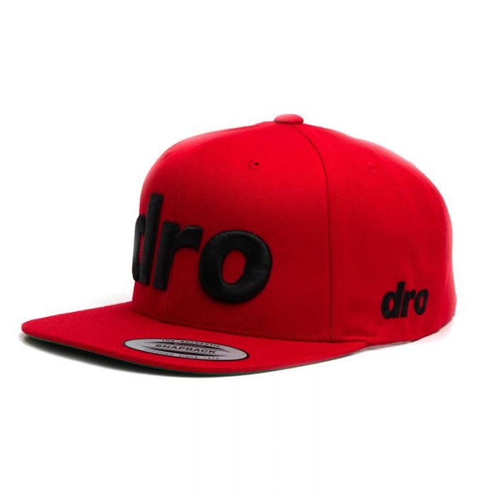 DRO Red Snapback Black Logo SB-STAPLE-RED-RED - Karmaloop