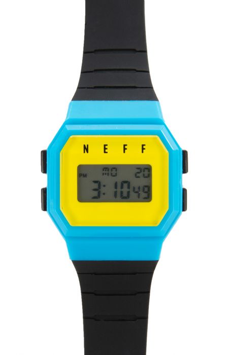 NEFF The Flava Digital Watch In Cyan NF0249-CYN - Karmaloop