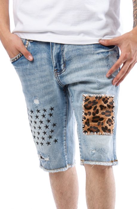 EMBELLISH Summit Patchwork Denim Shorts EMBSP221-135 - Karmaloop