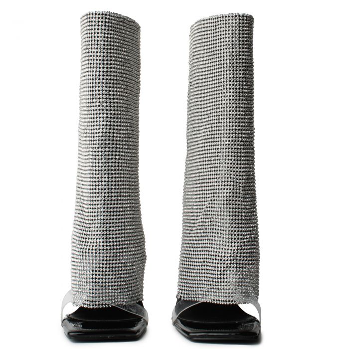 SOLE LA VIE Shadow-01 Open Toe High Heel Boot SHADOW-01-BLK - Karmaloop