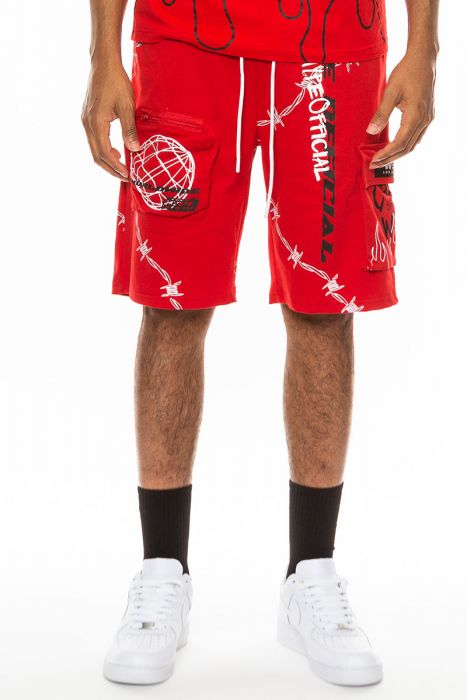 WEIV Hype Official Print Shorts SP8800- RED - Karmaloop