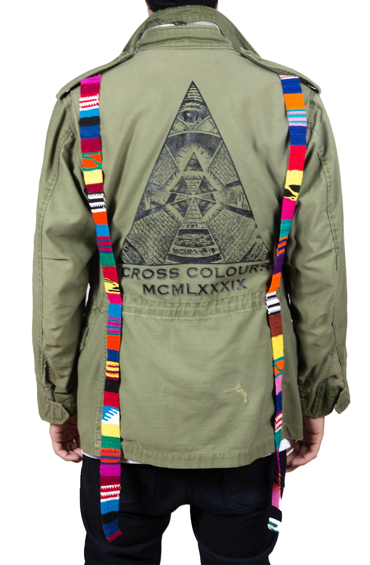 Cross Colours Jacket Cross Colours M65 Military Jacket Tribal Straps ...