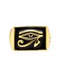 Black Scale Ring The Eye of Ra in Gold