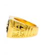 Black Scale Ring The Eye of Ra in Gold